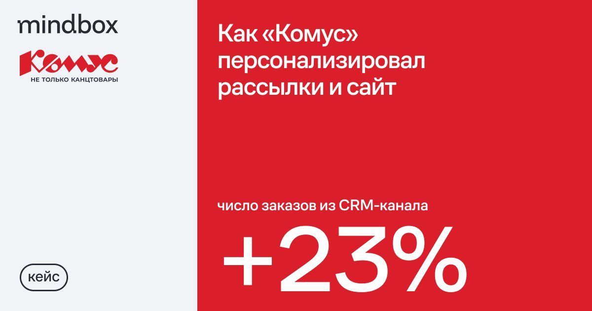 +23% к числу заказов из CRM-канала. Как Комус персонализировал рассылки и сайт - Журнал Mindbox ...
