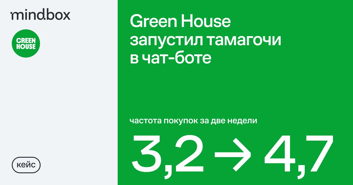 Green House запустил тамагочи в чат-боте: 3,2 → 4,7 — частота покупок за две недели - Журнал ...