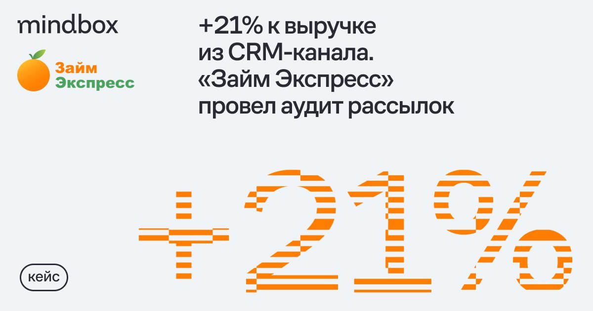 +21% к выручке из CRM-канала. Займ Экспресс провел аудит рассылок - Журнал Mindbox о разумном ...