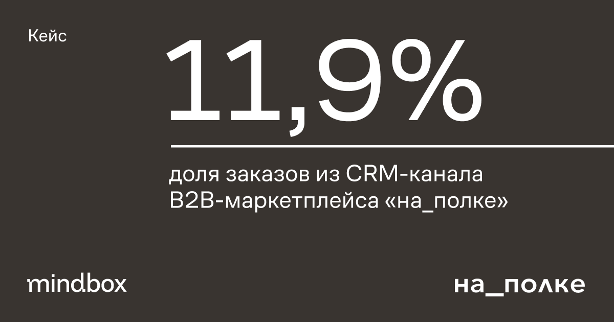 B2B-маркетплейс на_полке увеличил долю заказов из CRM-канала до 11,9% - Журнал Mindbox о ...