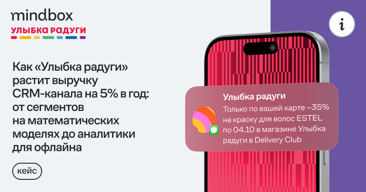 Как Улыбка радуги растит выручку CRM-канала на 5% в год: от сегментов на математических моделях ...
