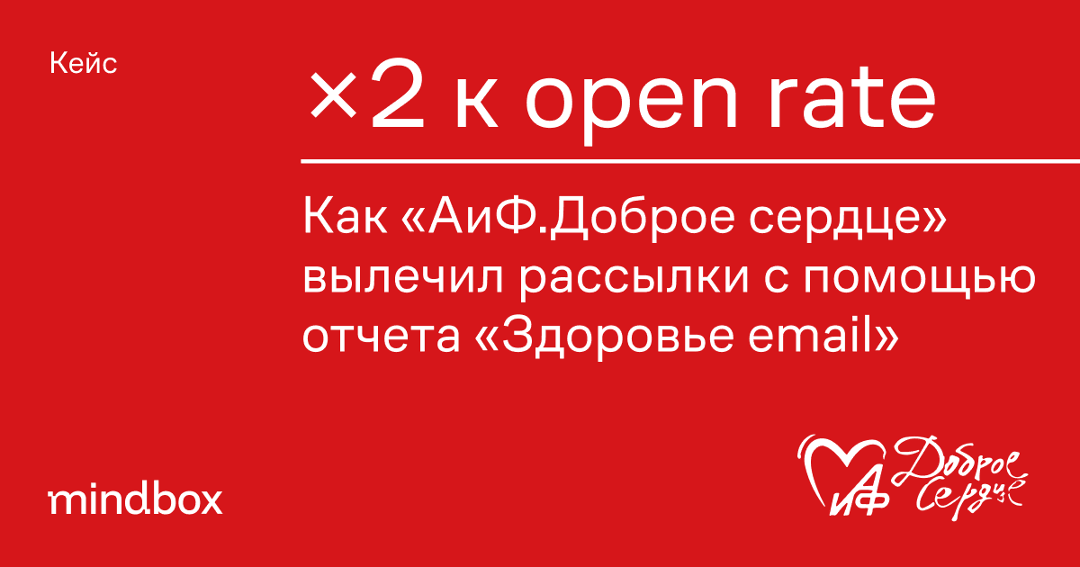 Как АиФ.Доброе сердце вылечил рассылки с помощью отчета Здоровье email - Журнал Mindbox о ...